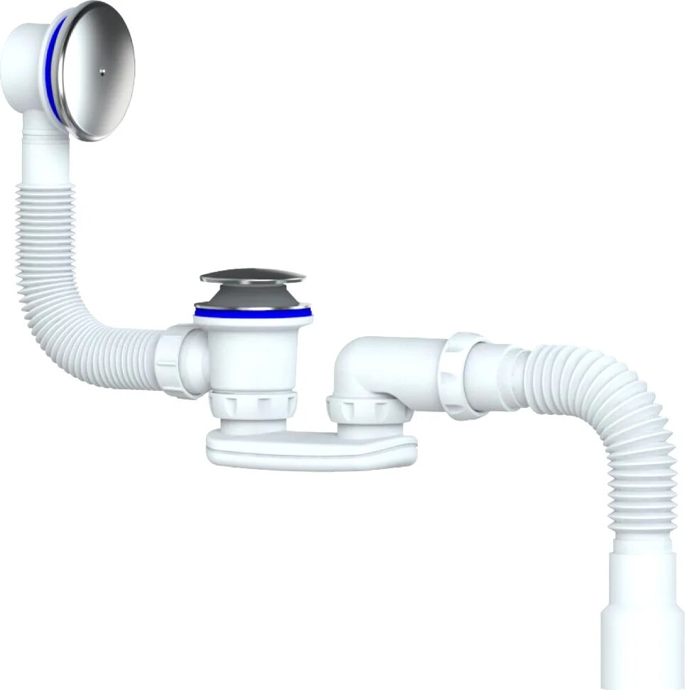 Слив-перелив для ванны Unicorn S122E автоматический, хромированный