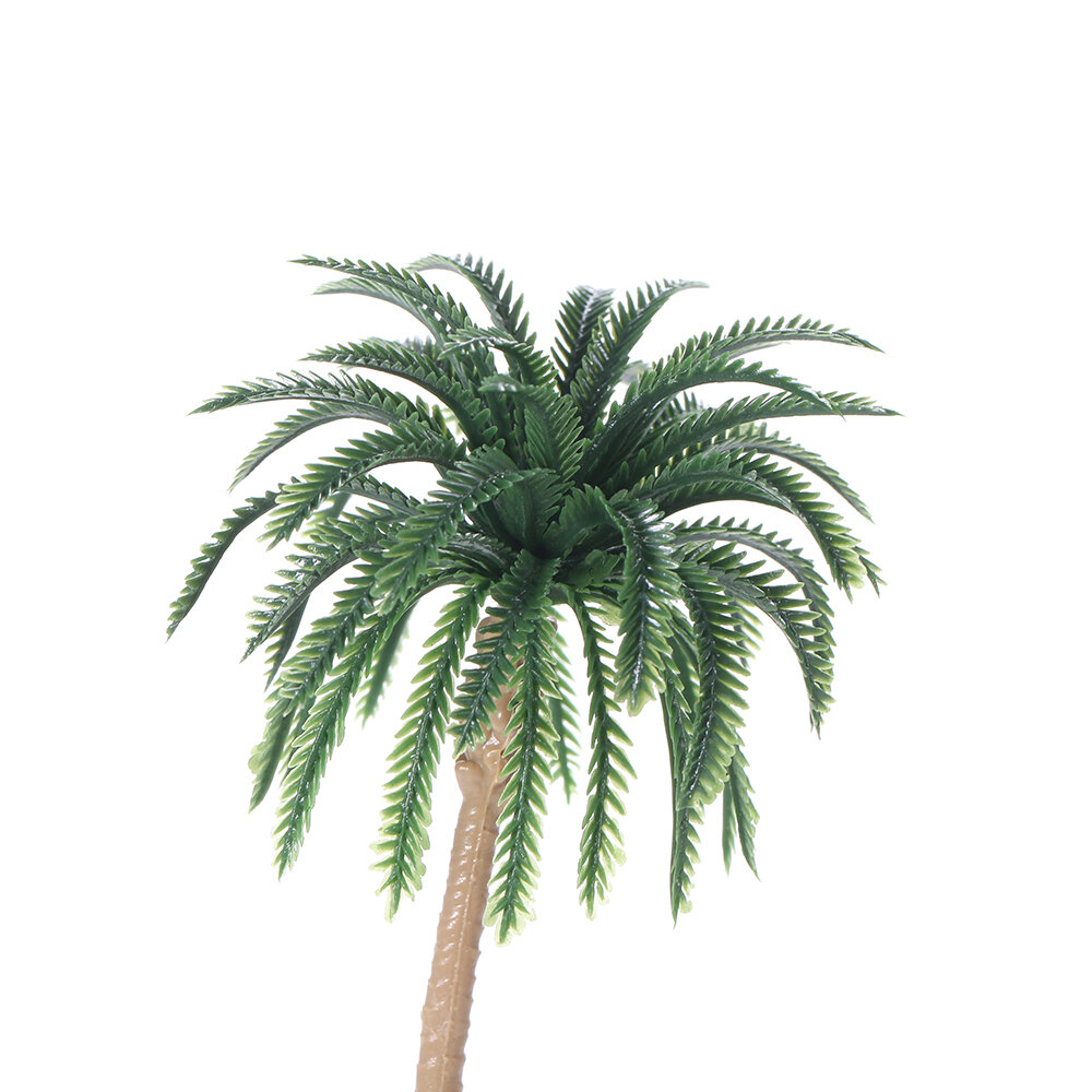 15 шт. Миниатюрный макет пейзажа, модель пластикового дерева, пальмы, поезда, кокос, тропический лес, украшение для дома и сада