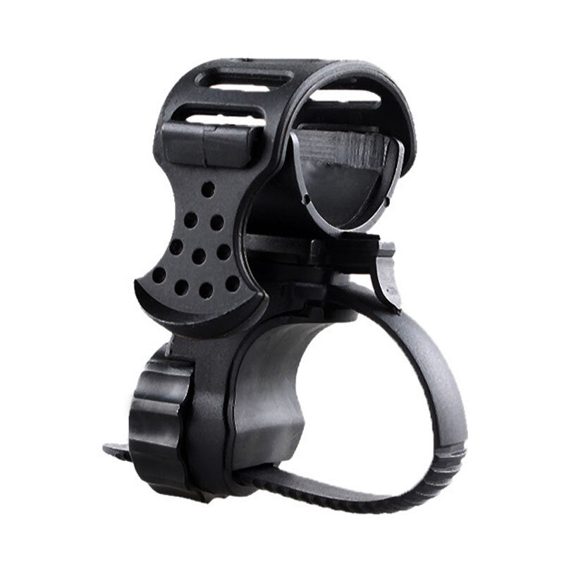 Bike Flashlight Mount Holder Handlebar Rubber Bicycle Lamp Clip Light Bracket 360 Degree Rotation Adjustable