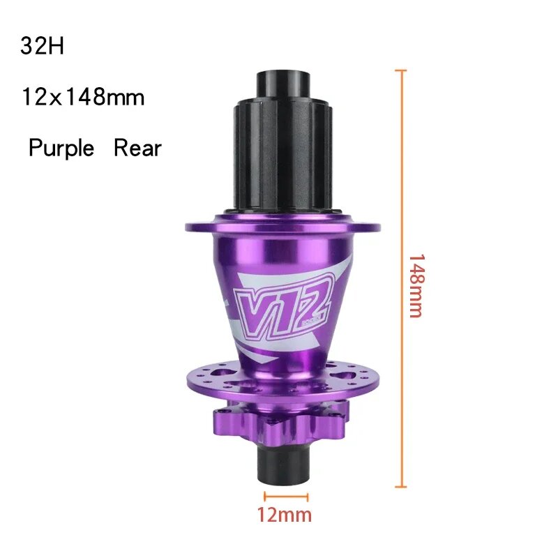 LQLEQI V12 Ступица колеса велосипеда MTB 32H 5 подшипников, совместимая с вилками 135/142/148 мм 12x 8 9s 10s 11s 12s HG Барабан дискового тормоза