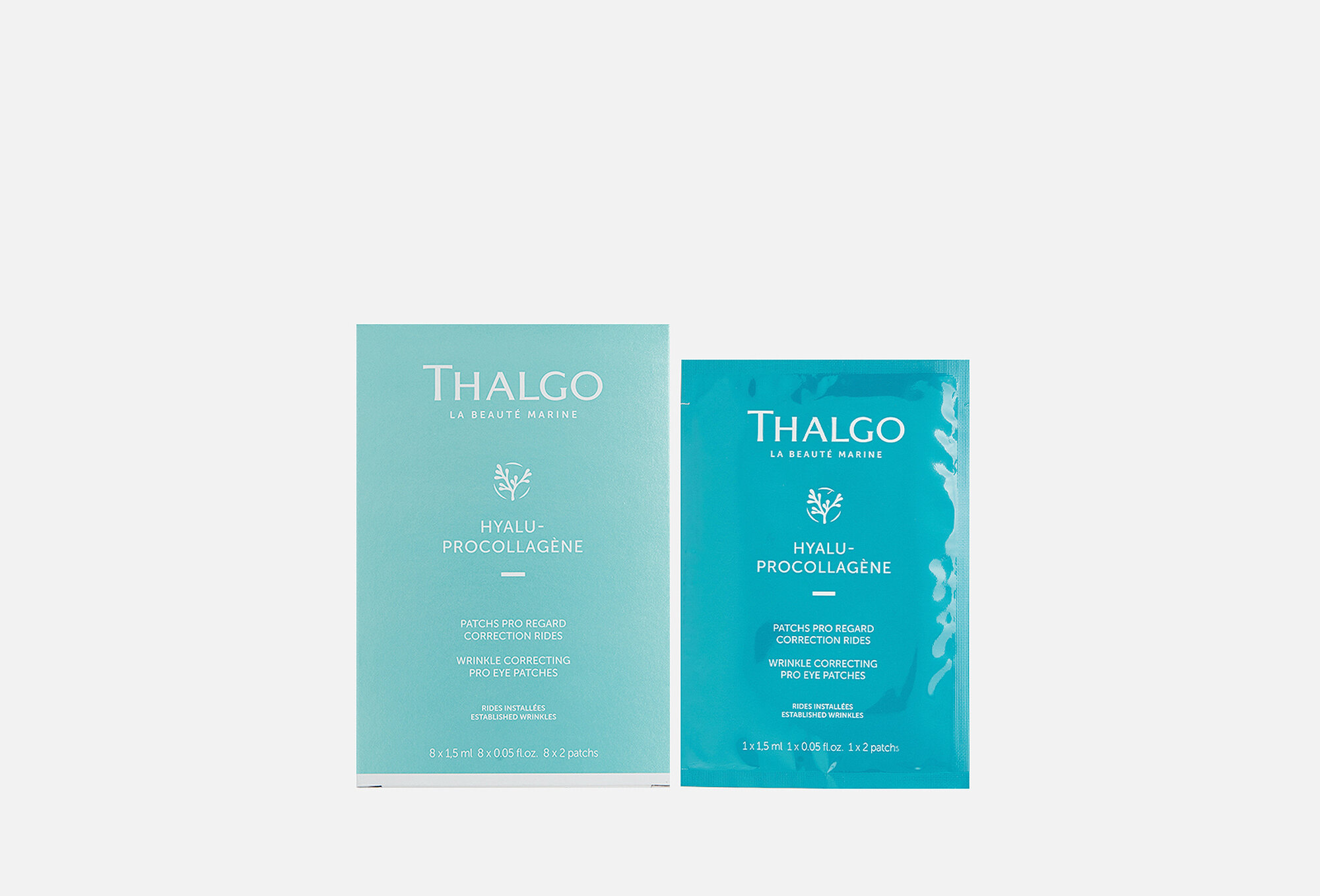 Разглаживающие Морщины Маски-патчи для Кожи Вокруг Глаз 8 х 2 THALGO HYALU-PROCOLLAGÈN Wrinkle Correcting Pro Eye Patches