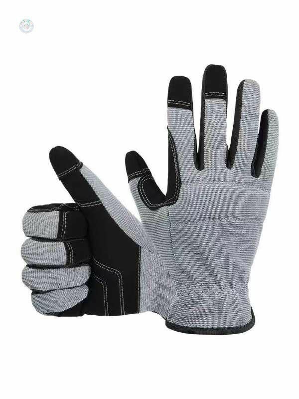 Краги сварщика рабочие, усиленные противозносные перчатки для сварки, строительства и сада, с экранопроводящими пальцами и дышащей спинкой, желтые и серые