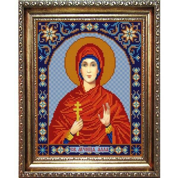 Схема для вышивания бисером Святая Алла 20x25 см