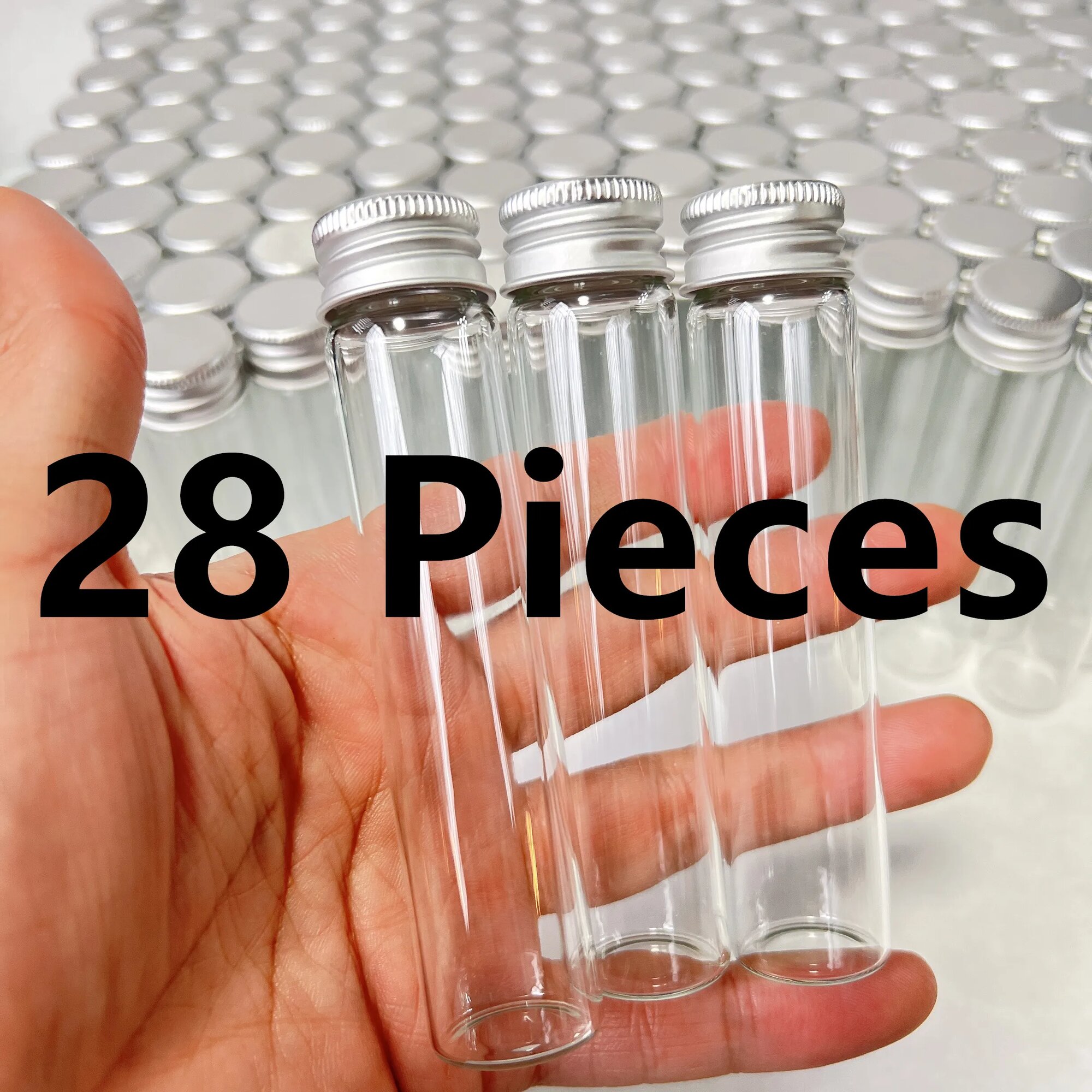 25 Мл Прозрачные Стеклянные Бутылки 28/50 Шт. Мини-декоративные Банки Для Эфирных Масел DIY Поделки Маленькая Колба С Пробирк.