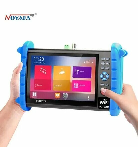 NOYAFA NF-IPC722 Испытательный стенд инженерного мониторинга,7-дюймовый IPS-экран (1920*1200)Поддержка WIFI, IPC, аналоговых камер безопасности CVBS, POE, входов HDMI