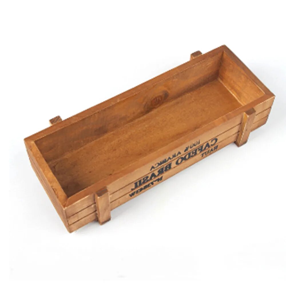 Плантатор, дерево, винтажный стиль, для суккулентных растений