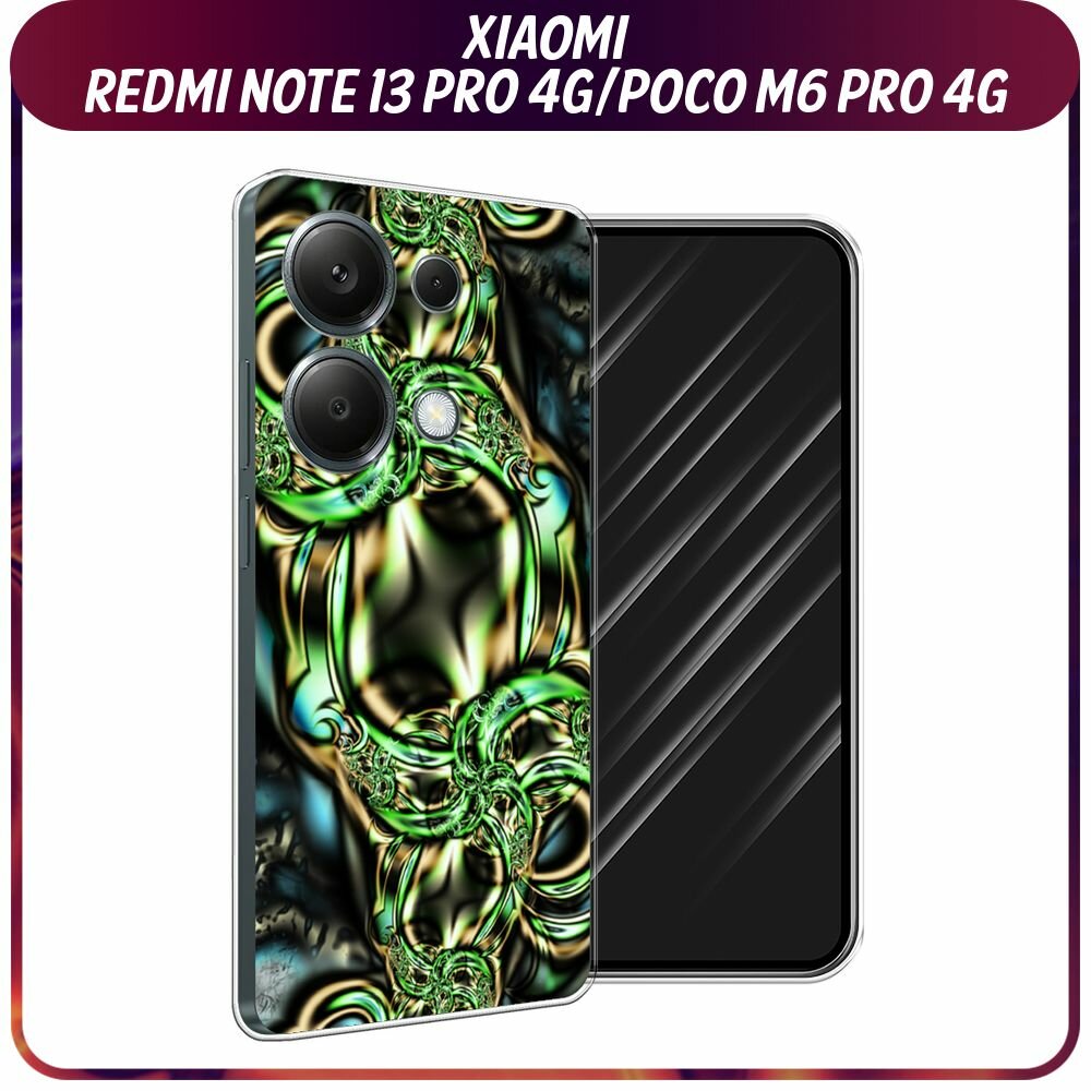 Чехол на Xiaomi Redmi Note 13 Pro 4G/Poco M6 Pro 4G / Сяоми Редми Нот 13 Про 4G/Поко М6 Про 4G с принтом Абстракция 18
