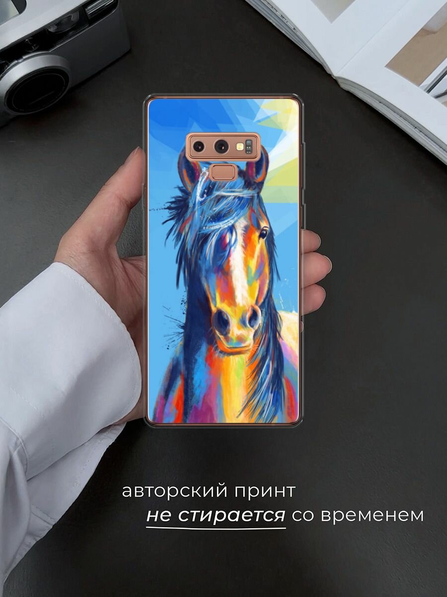 Чехол на Samsung Galaxy Note 9 / Самсунг Галакси Нот 9 с принтом "Лошадь арт 3" — фото 1