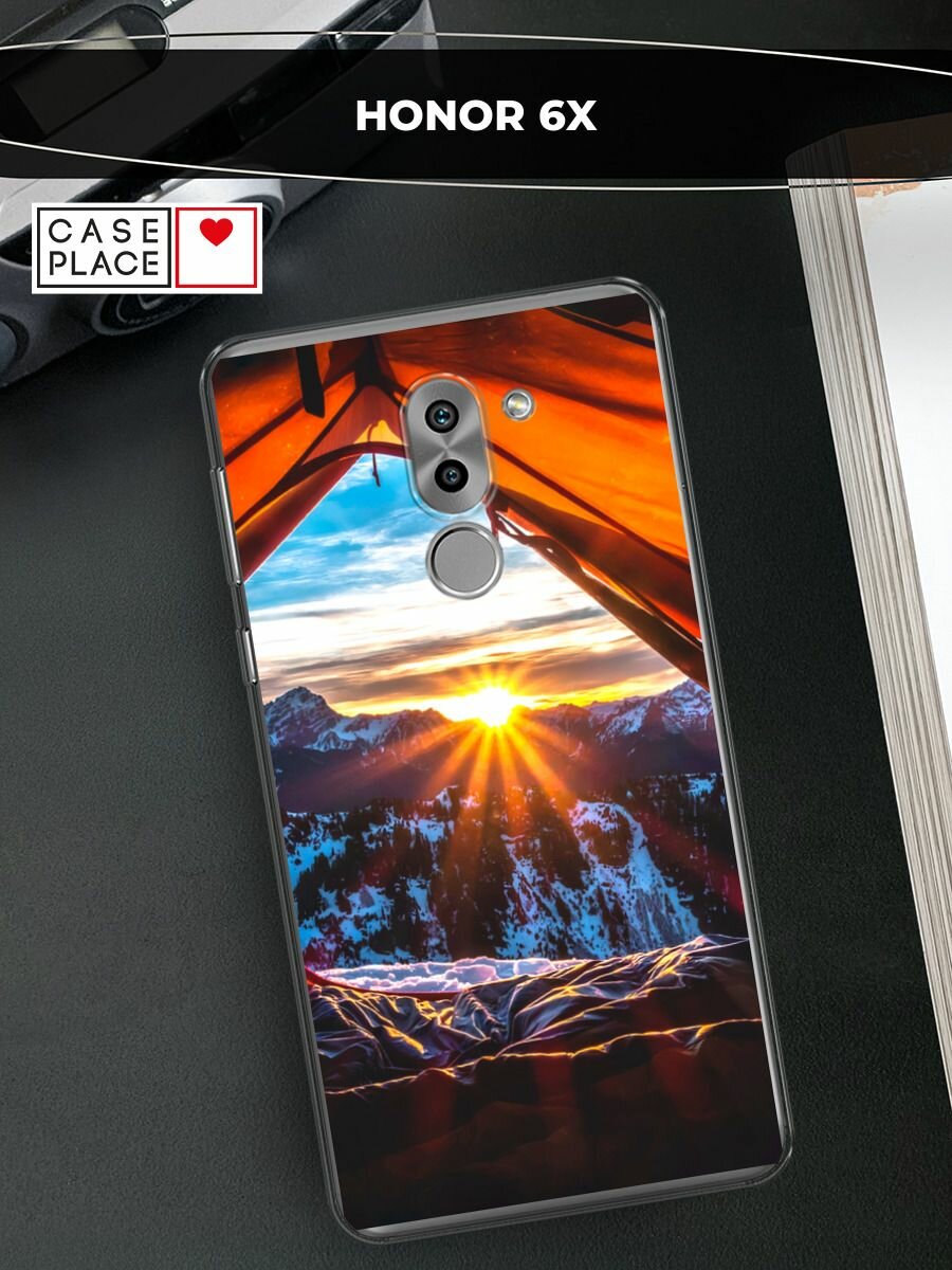 Силиконовый чехол на Honor 6X / Хонор 6Х с принтом "Горы 7"