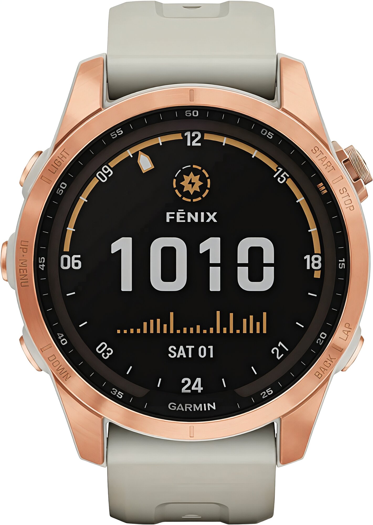 Умные часы Garmin Fenix 7S Solar Rose Gold with Sand Band (010-02539-11)