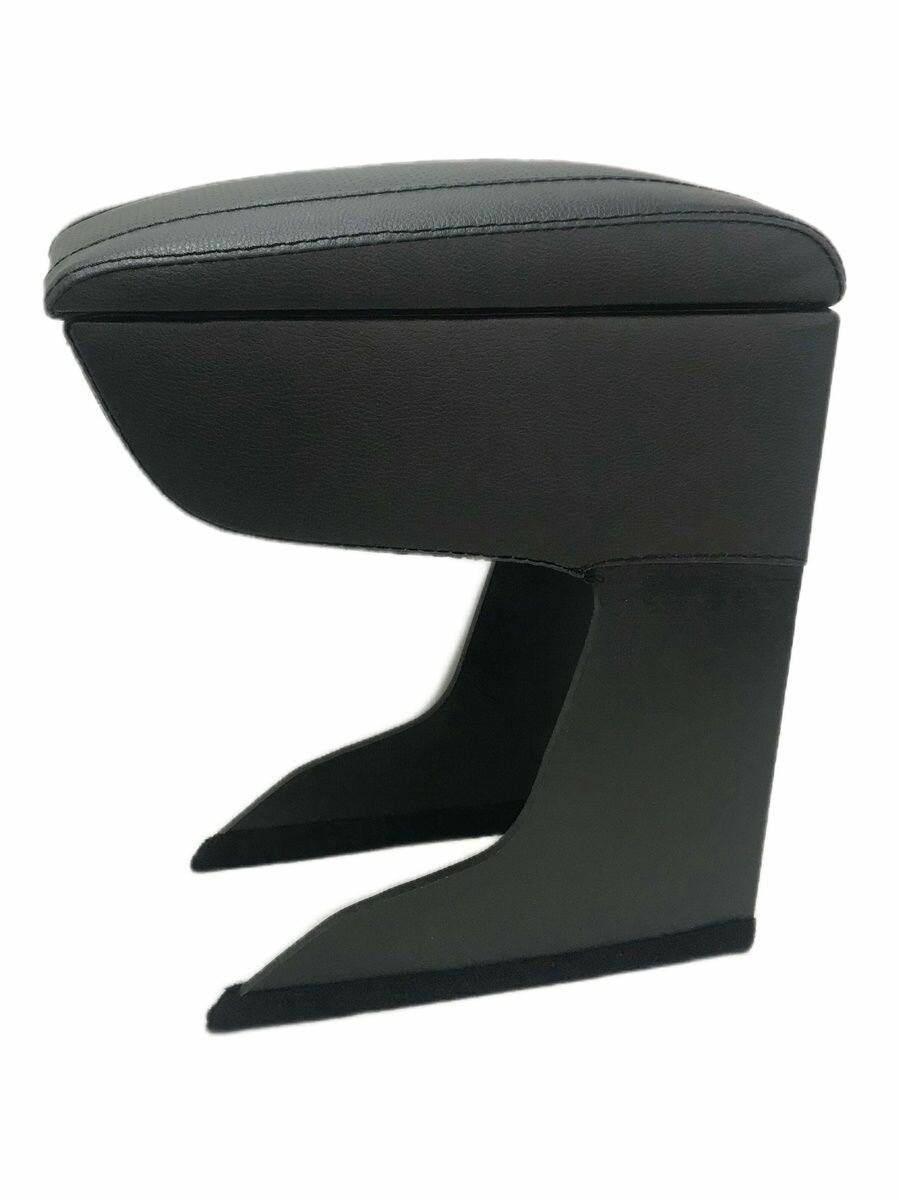 Подлокотник Renault logan II (2014-н. в.) кожаный (черный, перфорированная крышка) оригинал, для рено логан 2