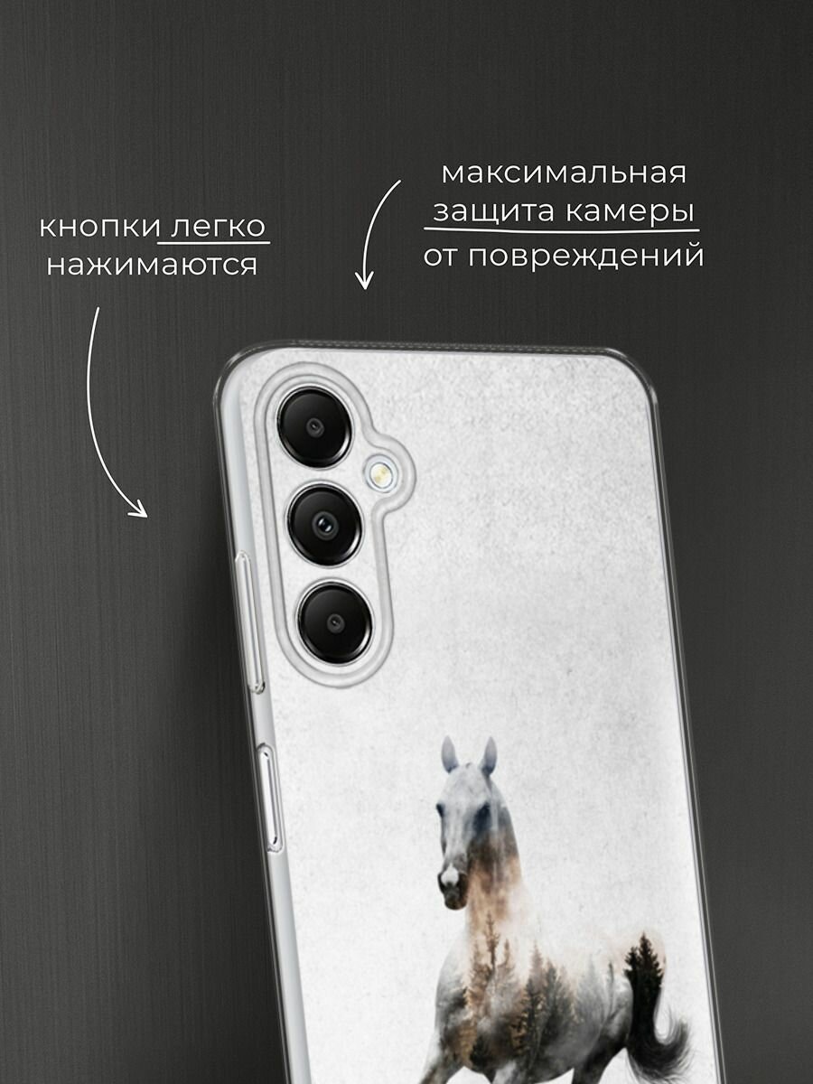Чехол на Samsung Galaxy A05s / Самсунг Галакси A05s с принтом "Лошадь лес" — фото 1