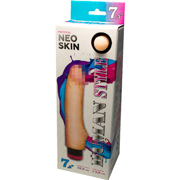 Биоклон Human Style 7,3", телесный Вибромассажёр реалистичный