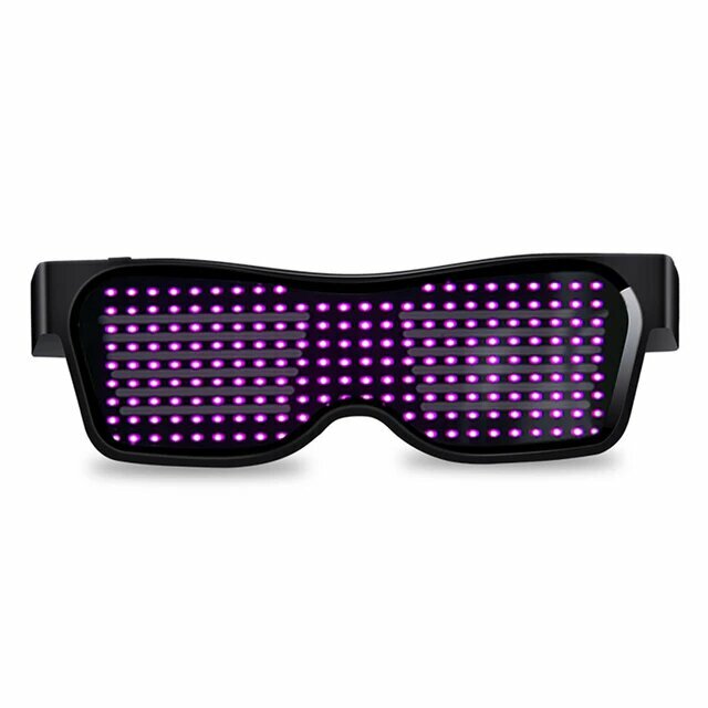 Светящиеся очки LED фиолетовые Pink