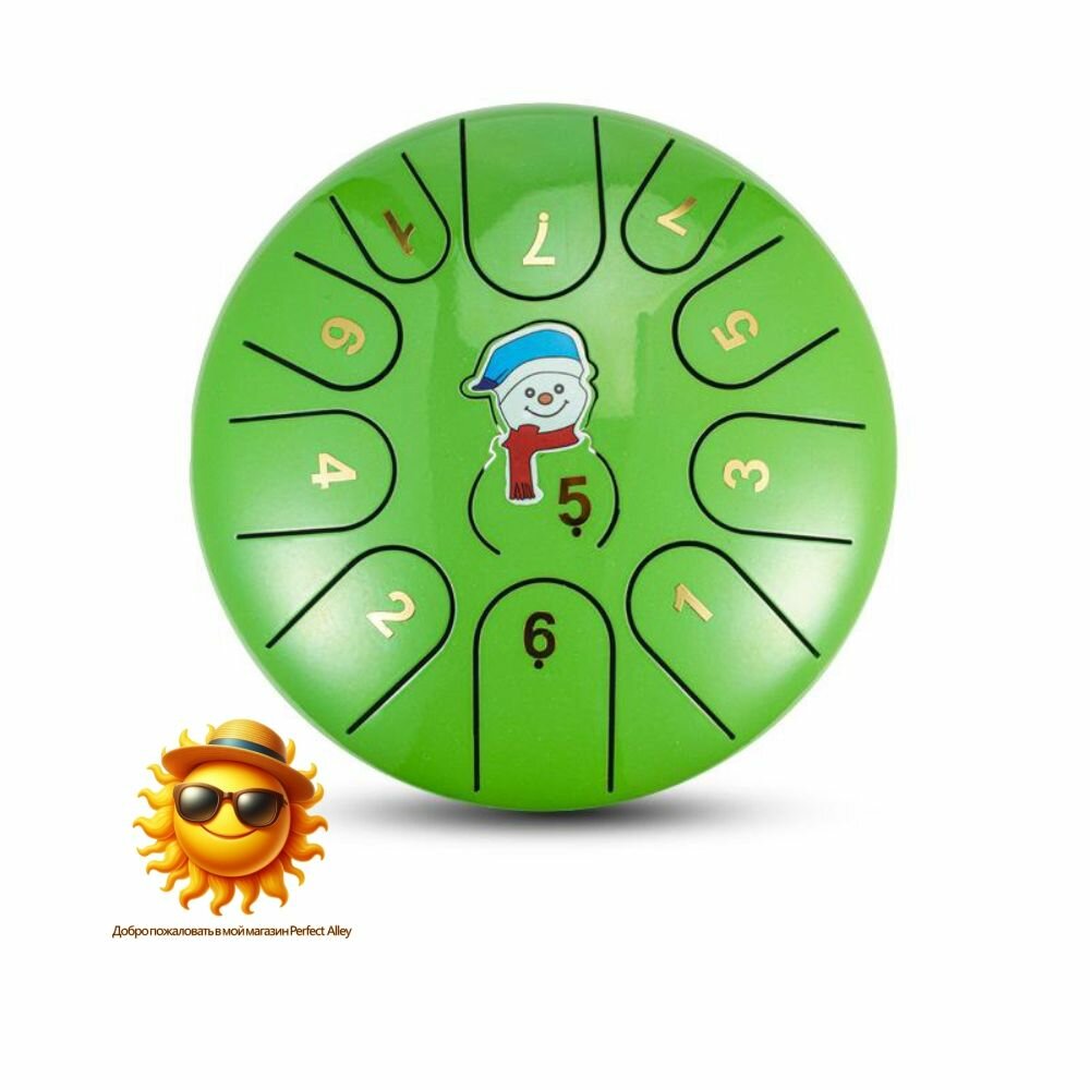 Бубен, 6-дюймовый 11-тональный эфирный барабан, снеговик в подарок на Рождество