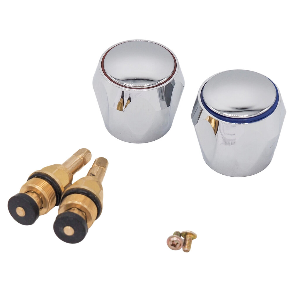 Комплект маховик (ручка) с кран-буксой под квадрат под российский смеситель (комплект 2шт)