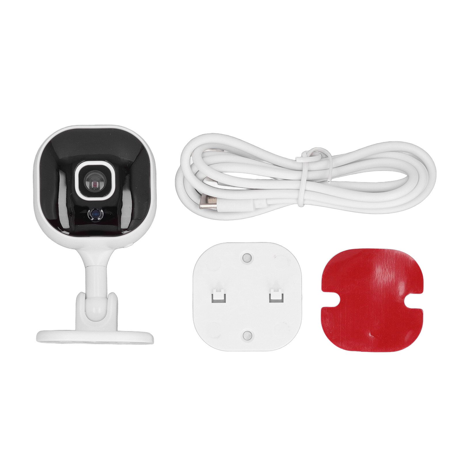 Беспроводной внутренний монитор камера Двухчастота Radio Wi -Fi Camera Camera Camera Baby Pet Monitor с ночным видом домашнего офиса White