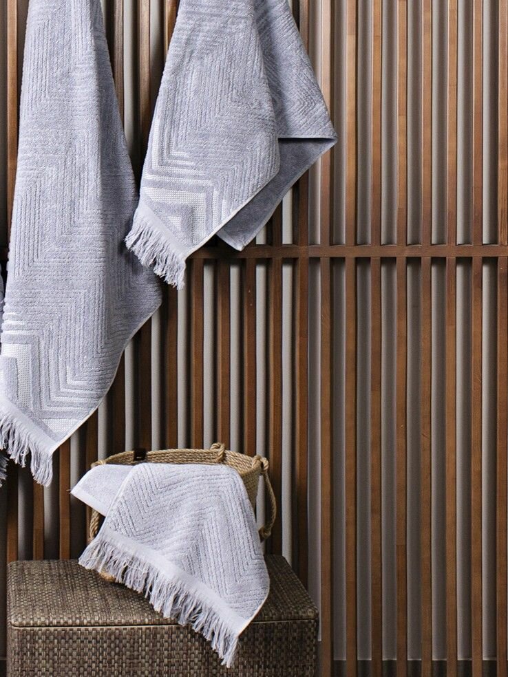 Полотенце махровое релакс, 100% хлопок, 30x70см, цвет серый. STENOVA HOME