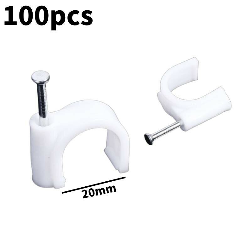 Премиум пэ новые материалы стальные зажимы для кабель-менеджмента белый 20 мм