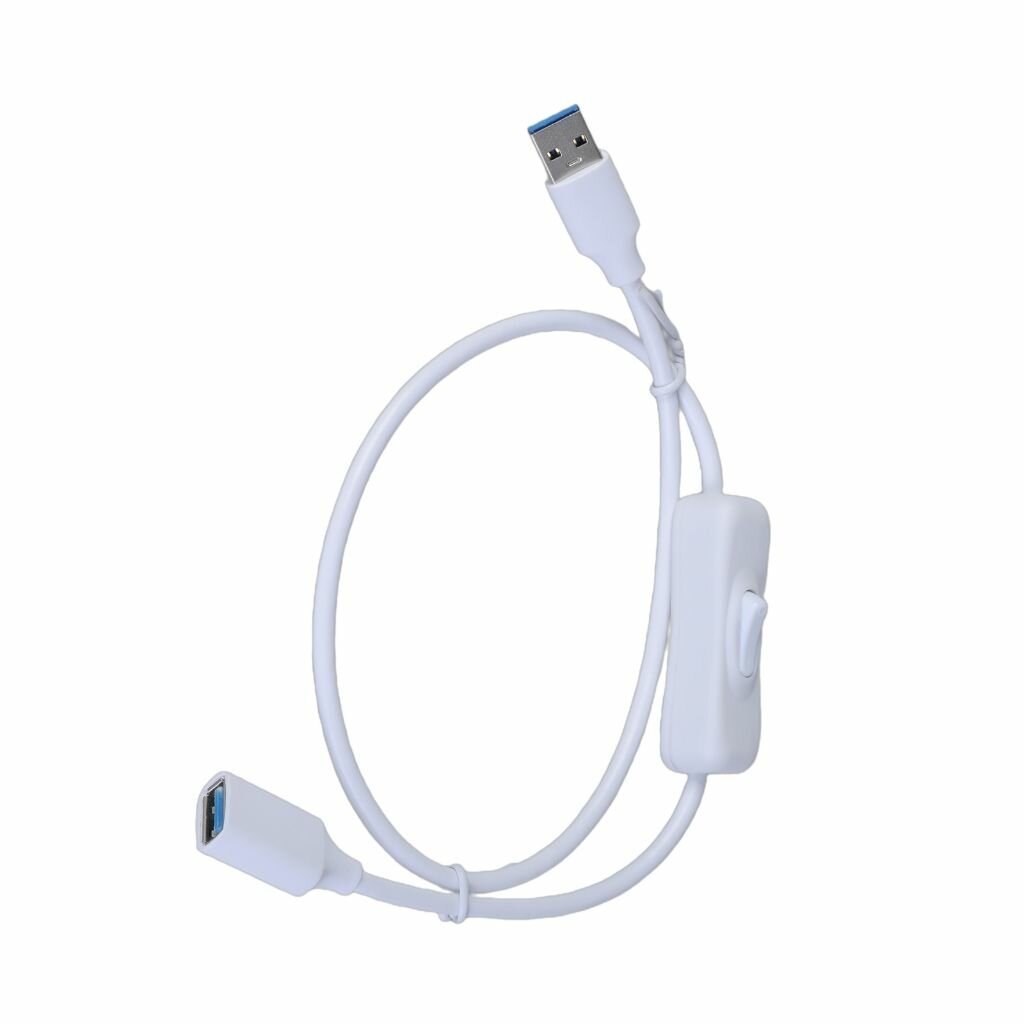 Белый удлинитель USB3.0 кабель для передачи данных с переключателем-60 см
