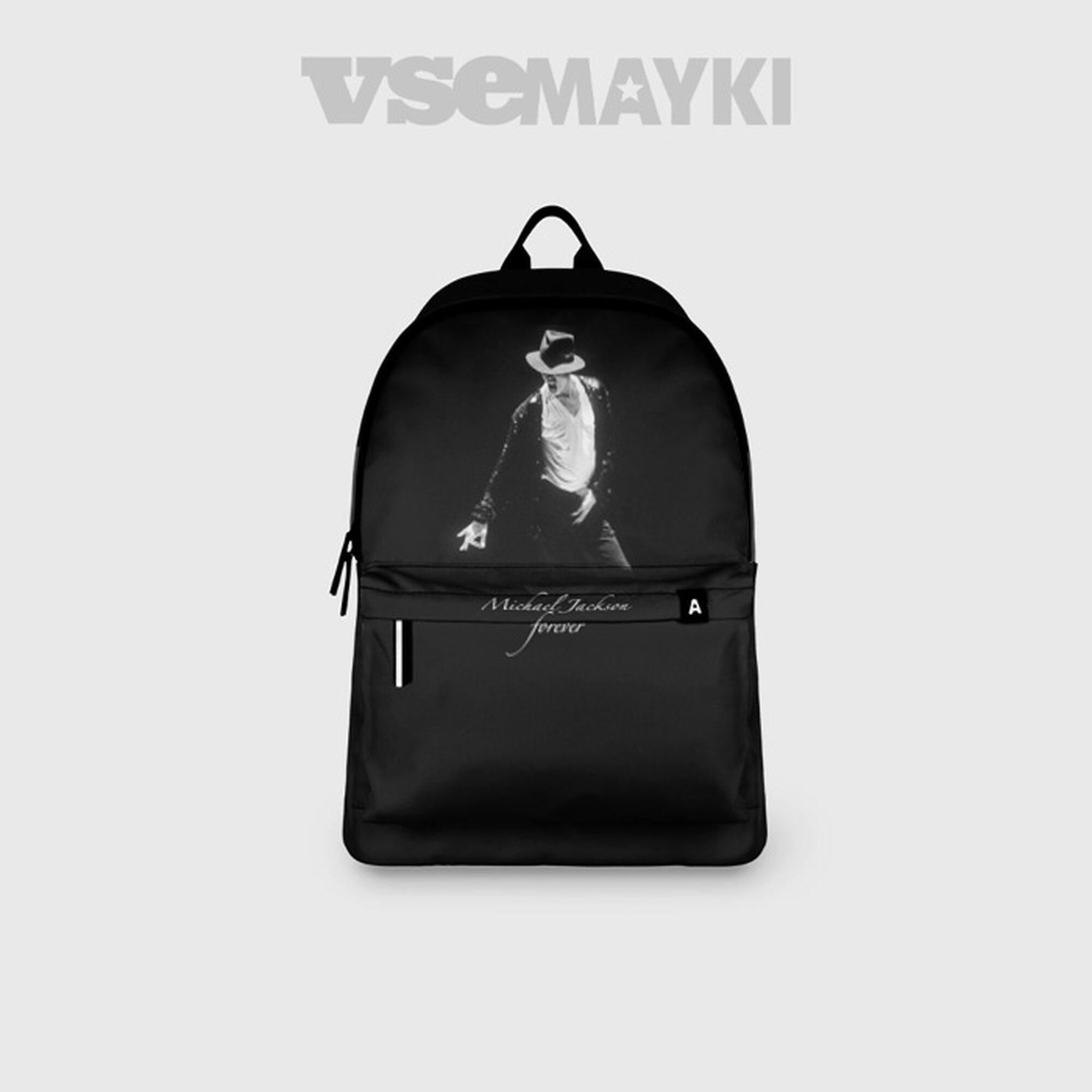 Рюкзак VseMayki с принтом Майкл Джексон Билли Джин, One size, белый