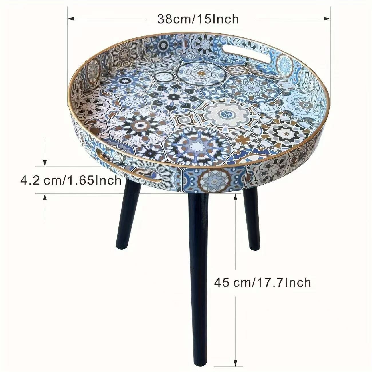 Журнальный столик , круглая столешница, съёмные ножки, небольшой боковой столик