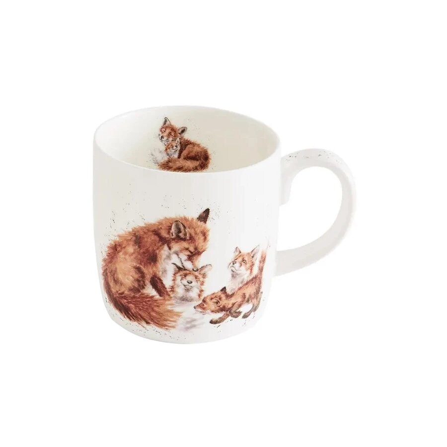 Кружка Royal Worcester Забавная фауна Поцелуй на ночь 310 мл, фарфор костяной