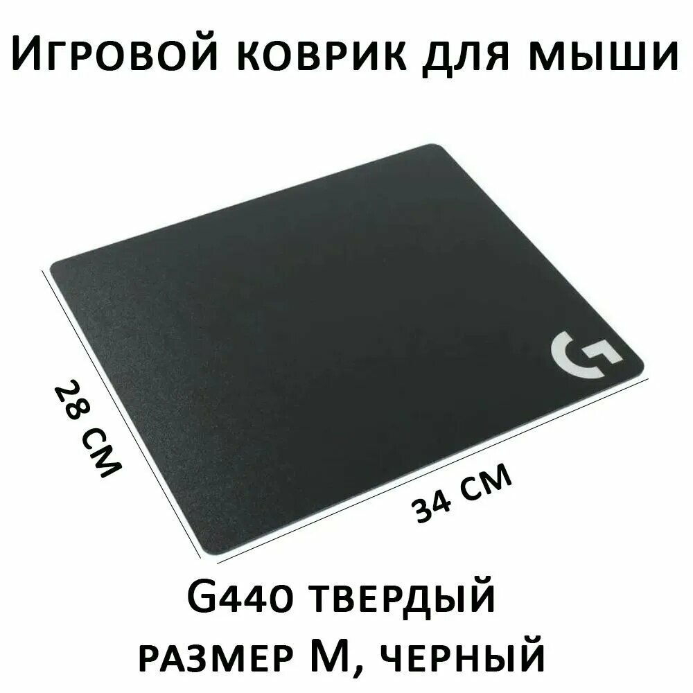 Logitech G Коврик для мышки, M, черный