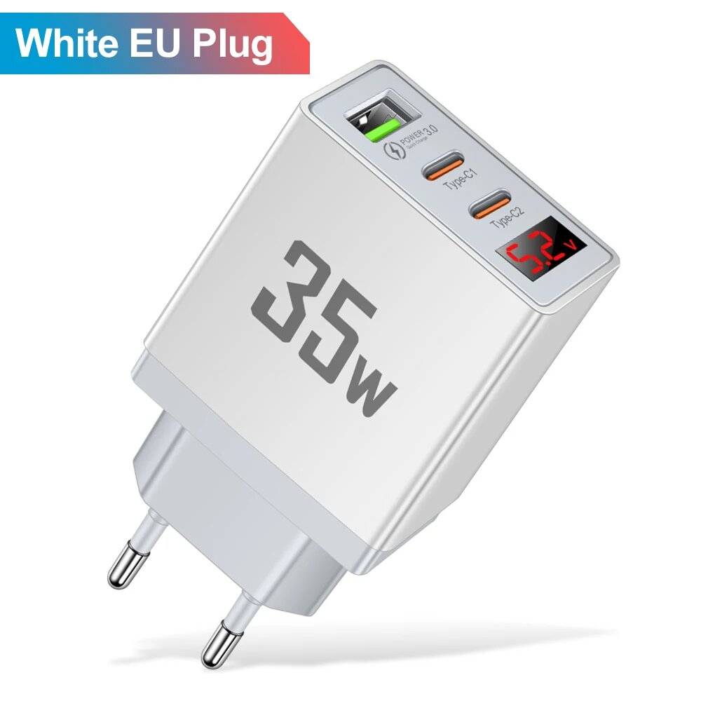 Maerknon GaN Зарядное устройство USB Type-C 35 Вт EU White
