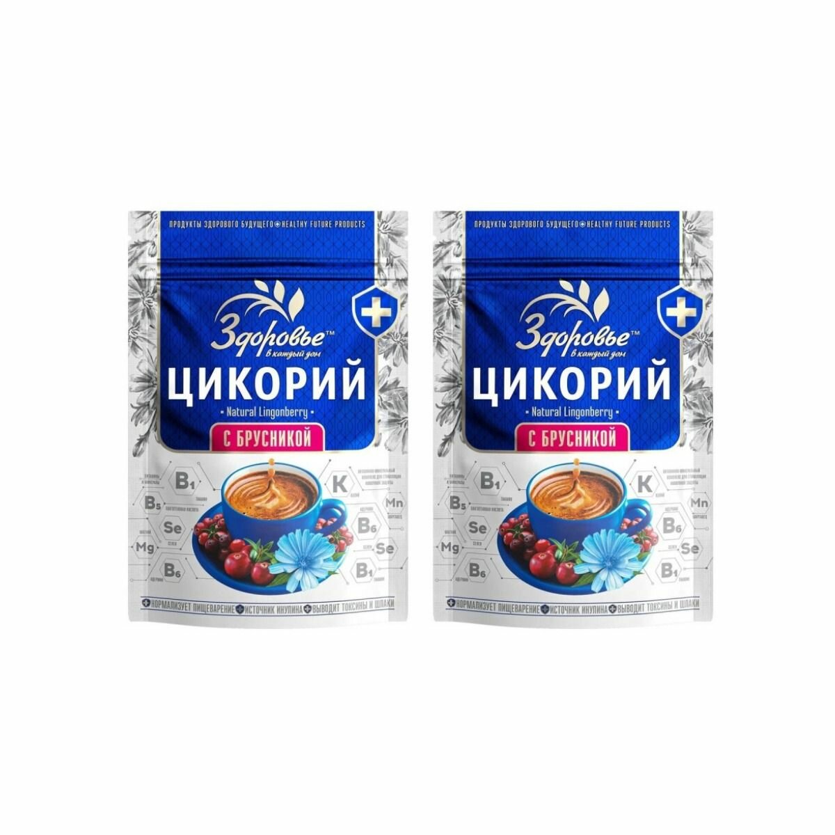 Вокруг света Цикорий гранулированный с брусникой Здоровье , 85 г, 2 шт.