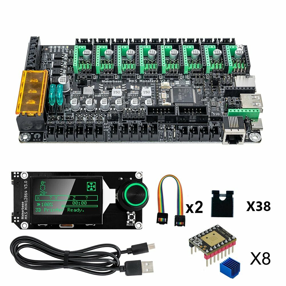 Makerbase MKS Monster8 V2 плата управления 3D-принтером, Package 9