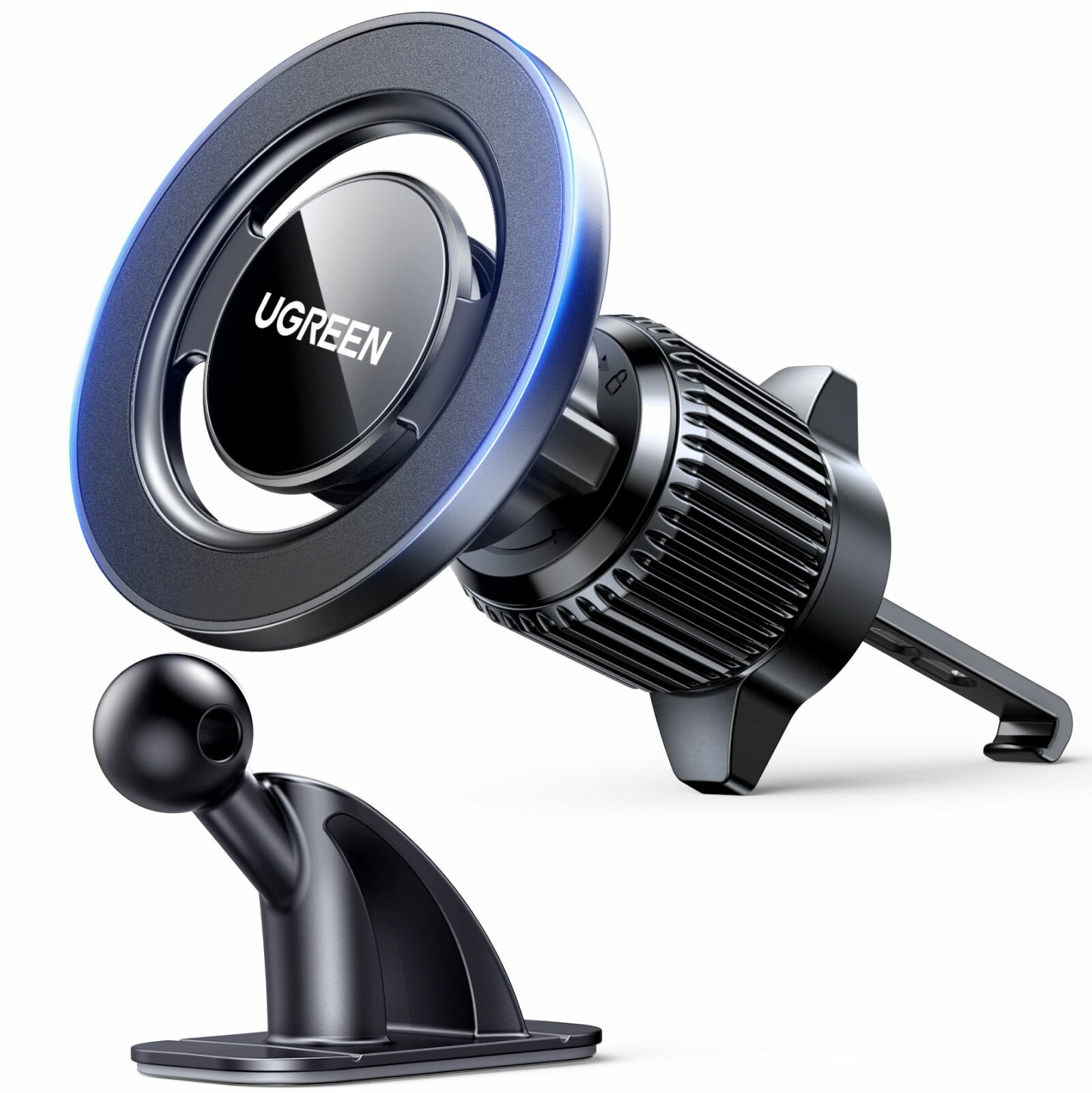 Автомобильный держатель для телефона UGREEN LP986 (85397) 2-in-1 Magsafe. Цвет: черный