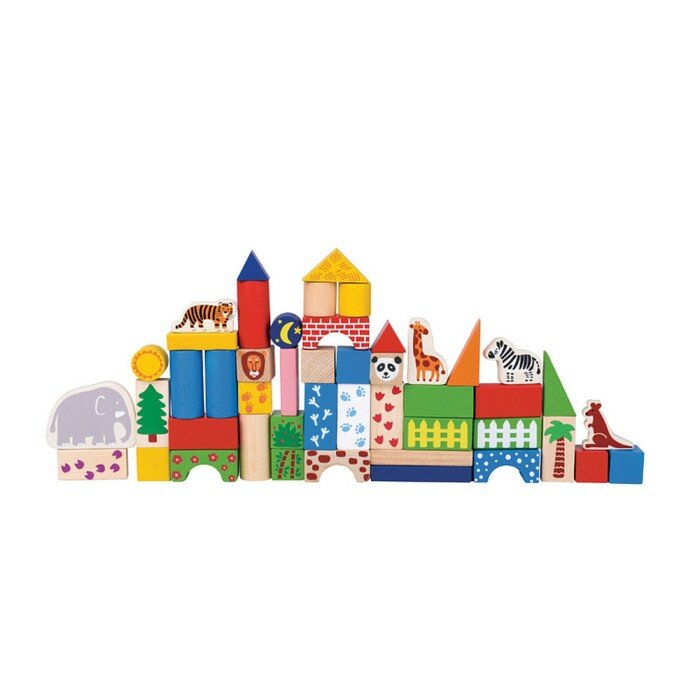 Конструктор Step Puzzle "Зоопарк", 3D модель, дерево