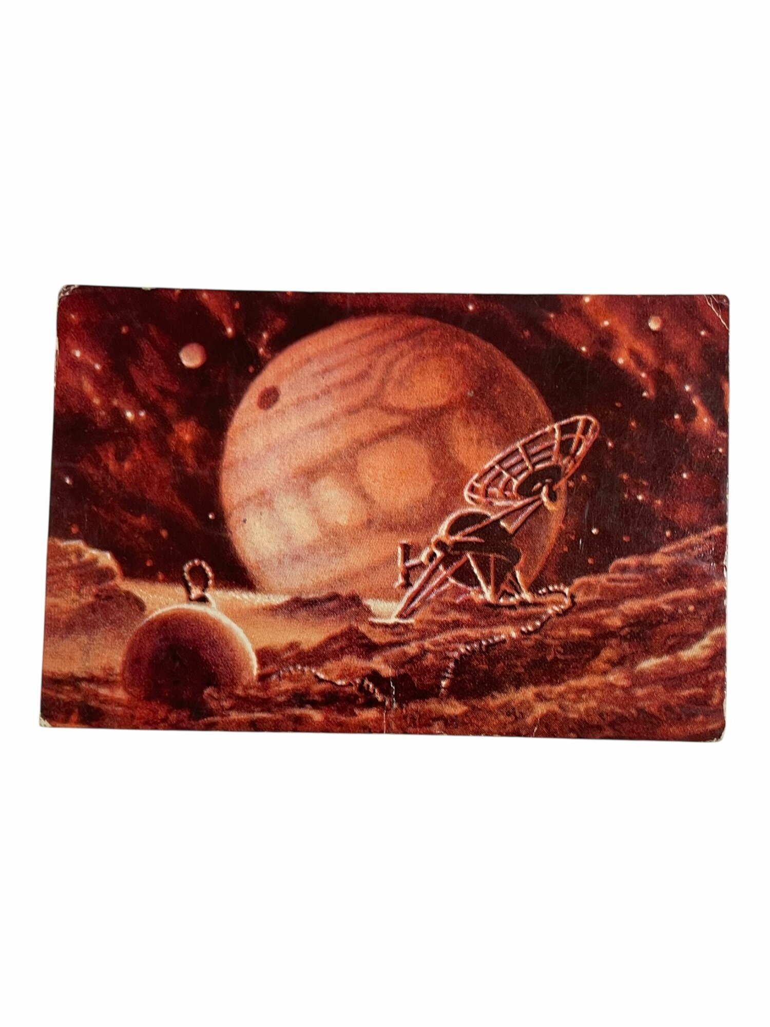 Советский винтажный карманный календарик, на спутнике юпитера, сделано в СССР