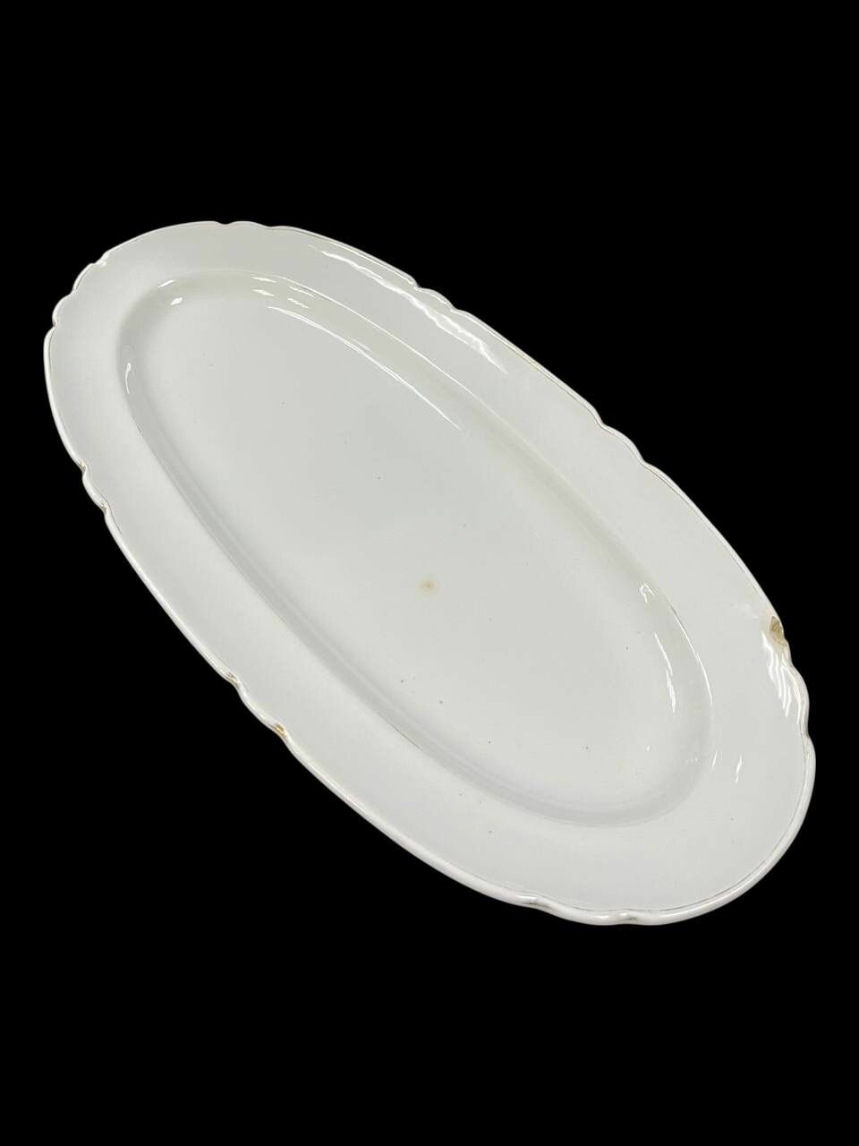 Антикварное фарфоровое большое блюдо, Опакъ Гарднер. Царская Россия