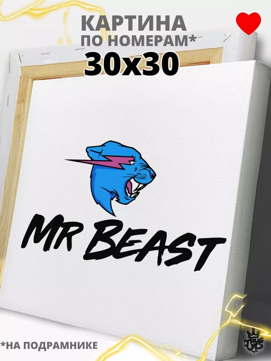 MR BEAST картина по номерам на холсте