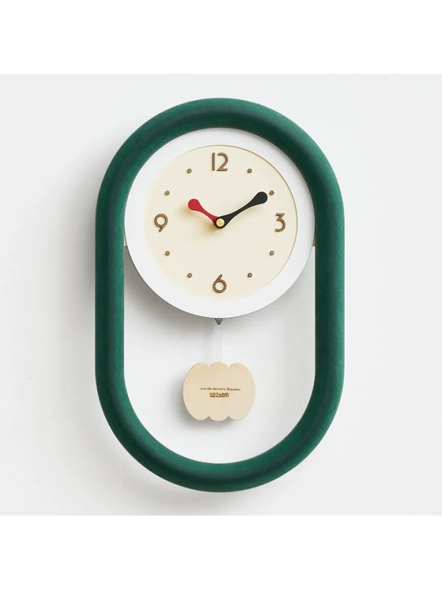 Часы Тигр-Новый год-Простой, зеленый текстурный цвет