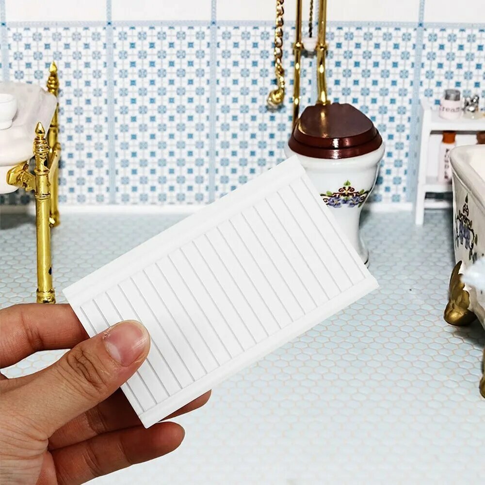 4 шт. аксессуары для декора мини-декорации для кукольного дома 9.50X5.50X0.30CM белый ПЛА