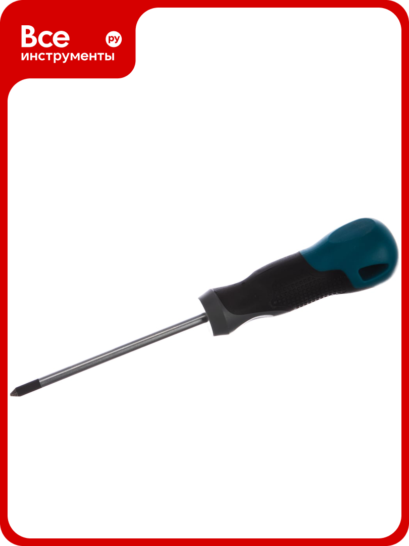Отвертка GROSS PH1, стальная S2, трехкомпонентная прямой рукоятка, ударная бытовая