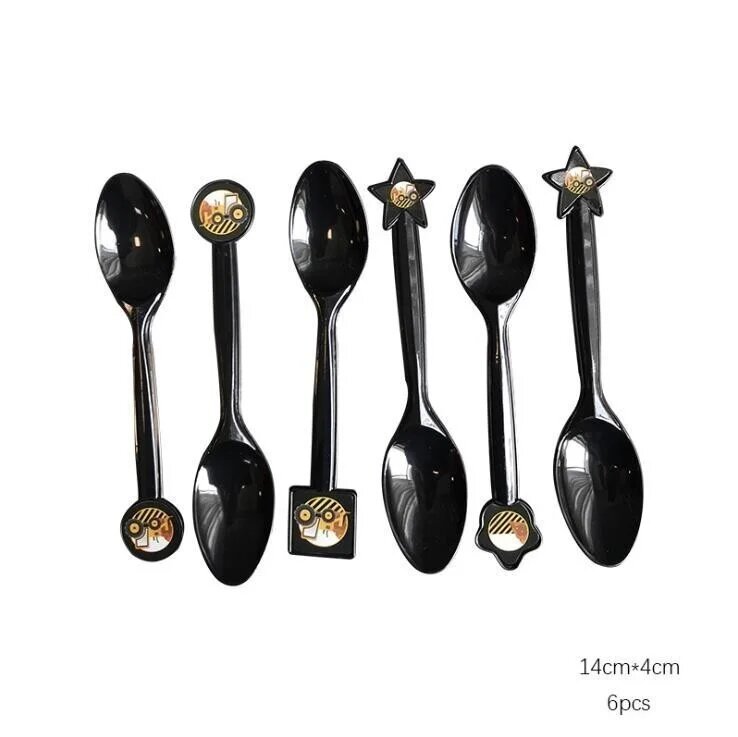 Набор для детского душа "Строительный трактор" Черный, 6pcs spoon