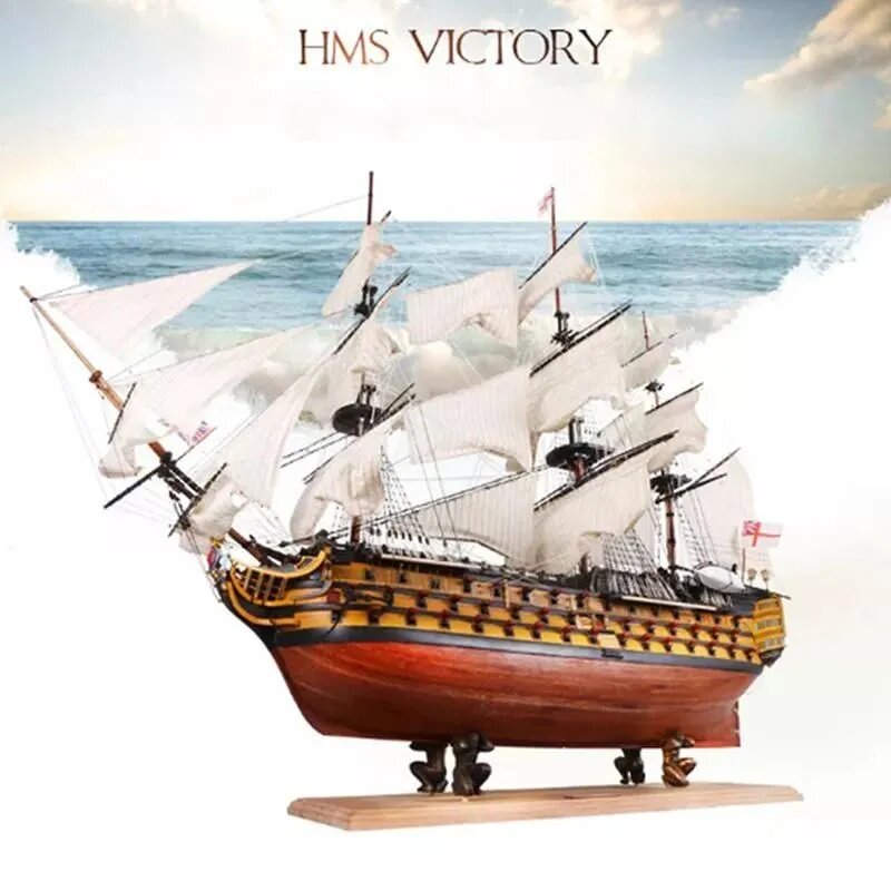 Сборная модель судна HMS Victory из натурального дерева, для сборки своими руками, античность — фото 1