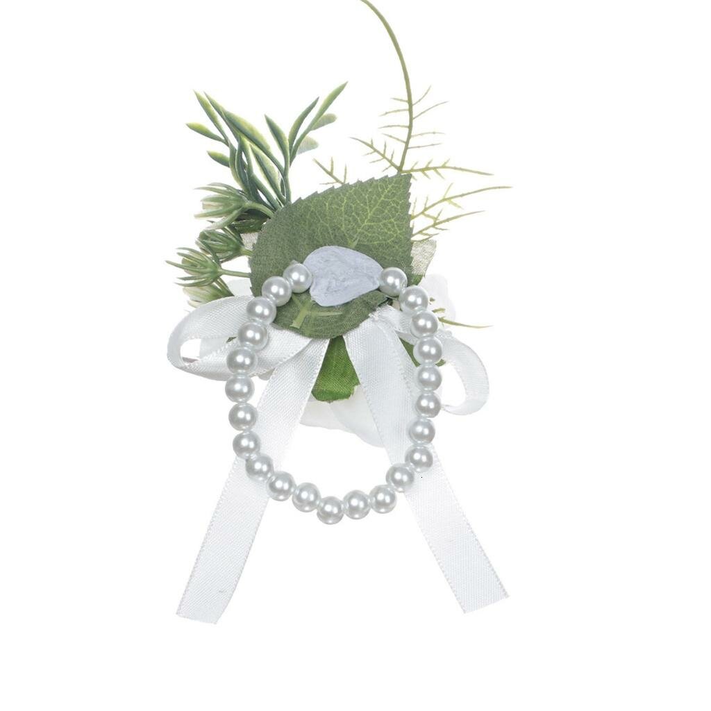 Ручная работа: браслет-венок для подружек невесты, Белый
