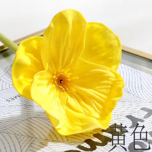 5 шт. искусственные цветы мака полиуретан Желтый, Желтый