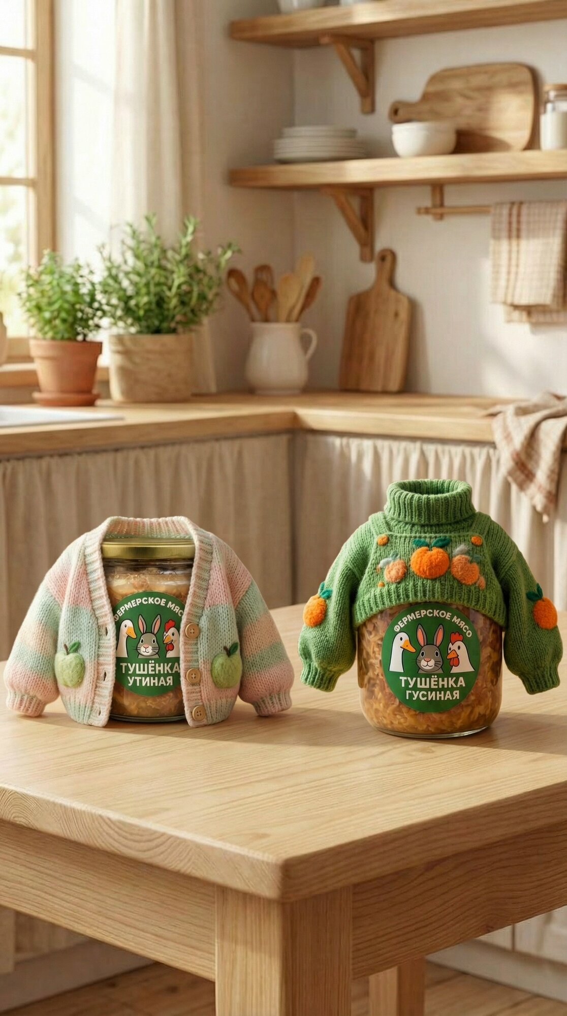 Тушёнка утиная + гусиная -2 шт (1кг)