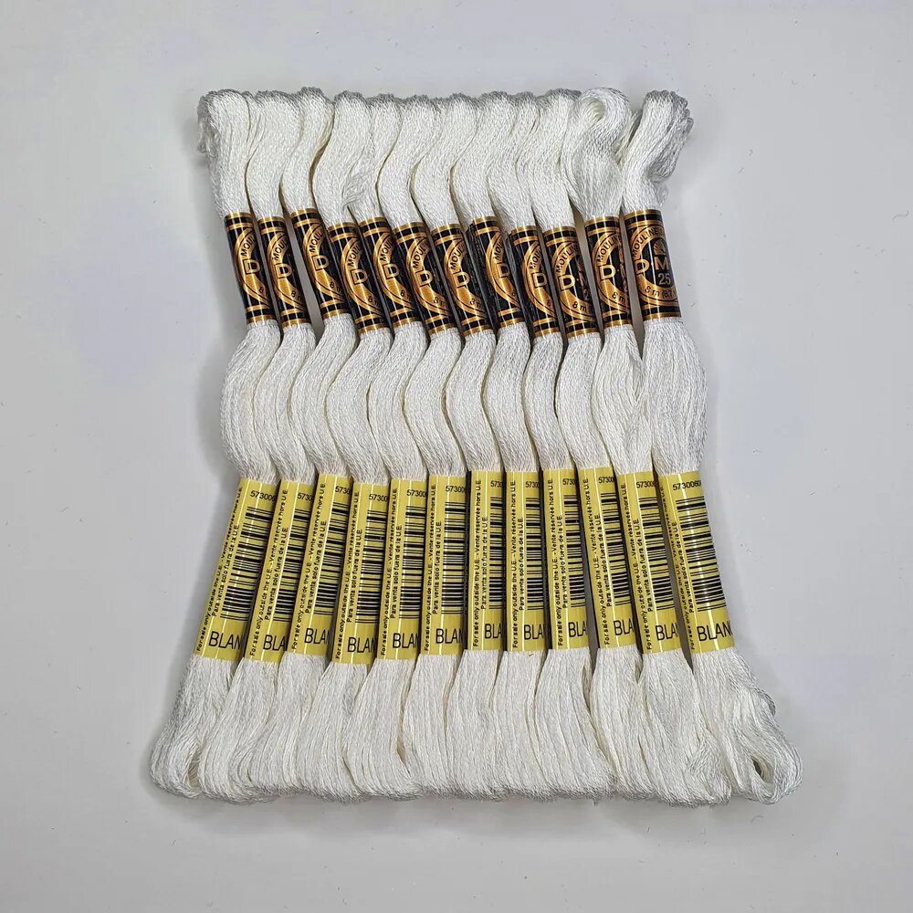 Мулине DMC BLANC белый, 12 мотков