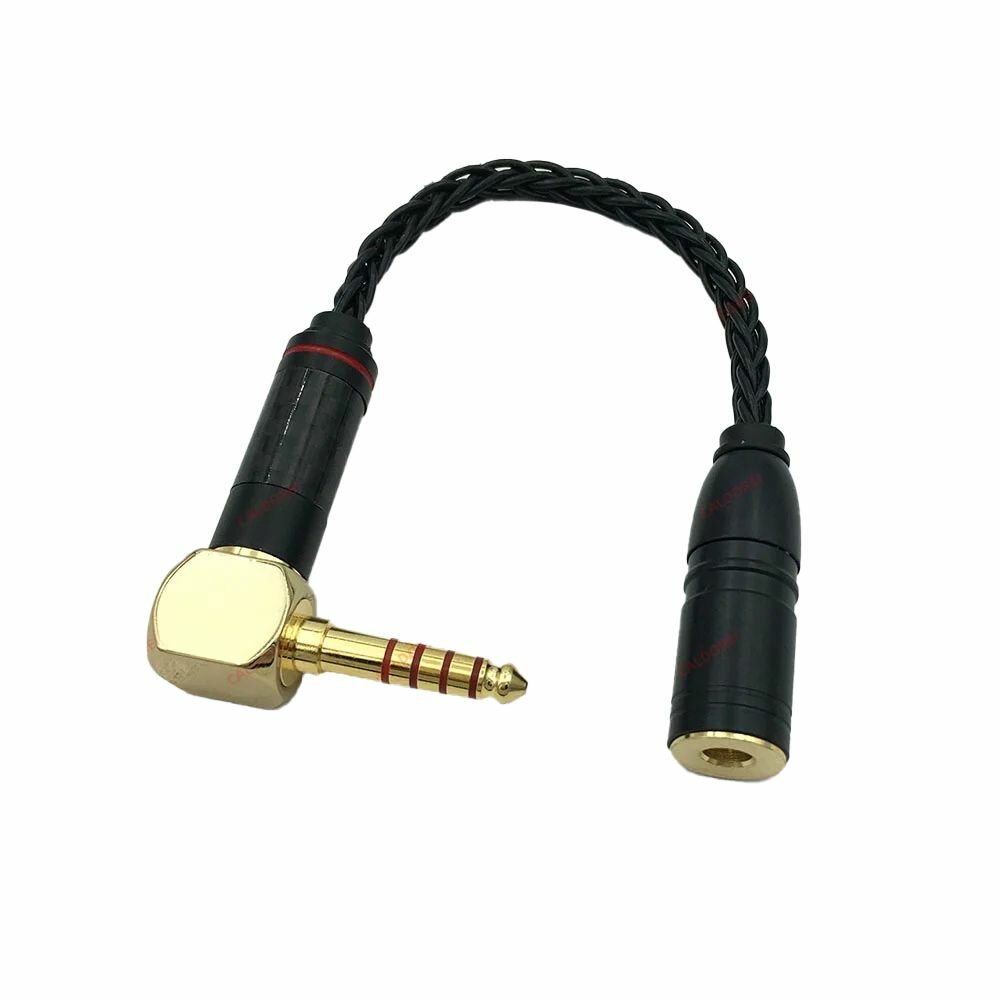 Кабель для наушников Hi-Fi Angle 4,4 мм 5-контактный балансный штекер на 2,5 3,5 4,4 мм, изготовленный из монокристаллической меди. Аудиоразъем