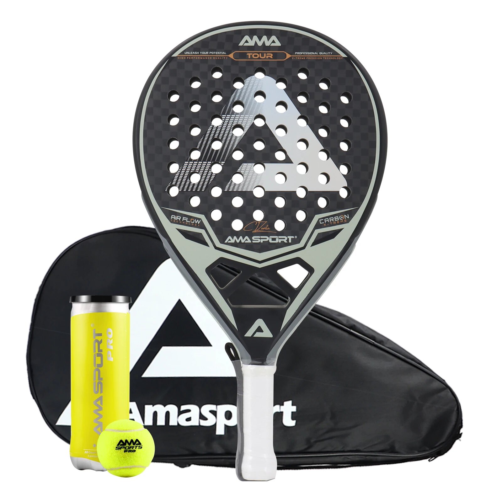 AMASPORT 12K ракета для падела 12KWHT With Balls