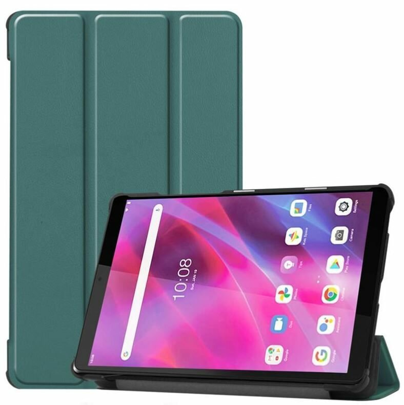 Чехол на Lenovo Tab 4 10 Plus TB-X704F, умный с магнитом, темно-зеленый