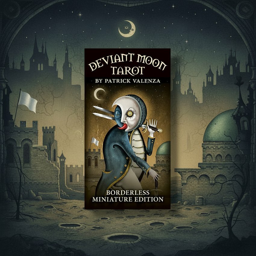 Карты Таро "Deviant Moon Tarot Miniature Borderless" US Games / Девиантное Лунное Таро Миниатюрное