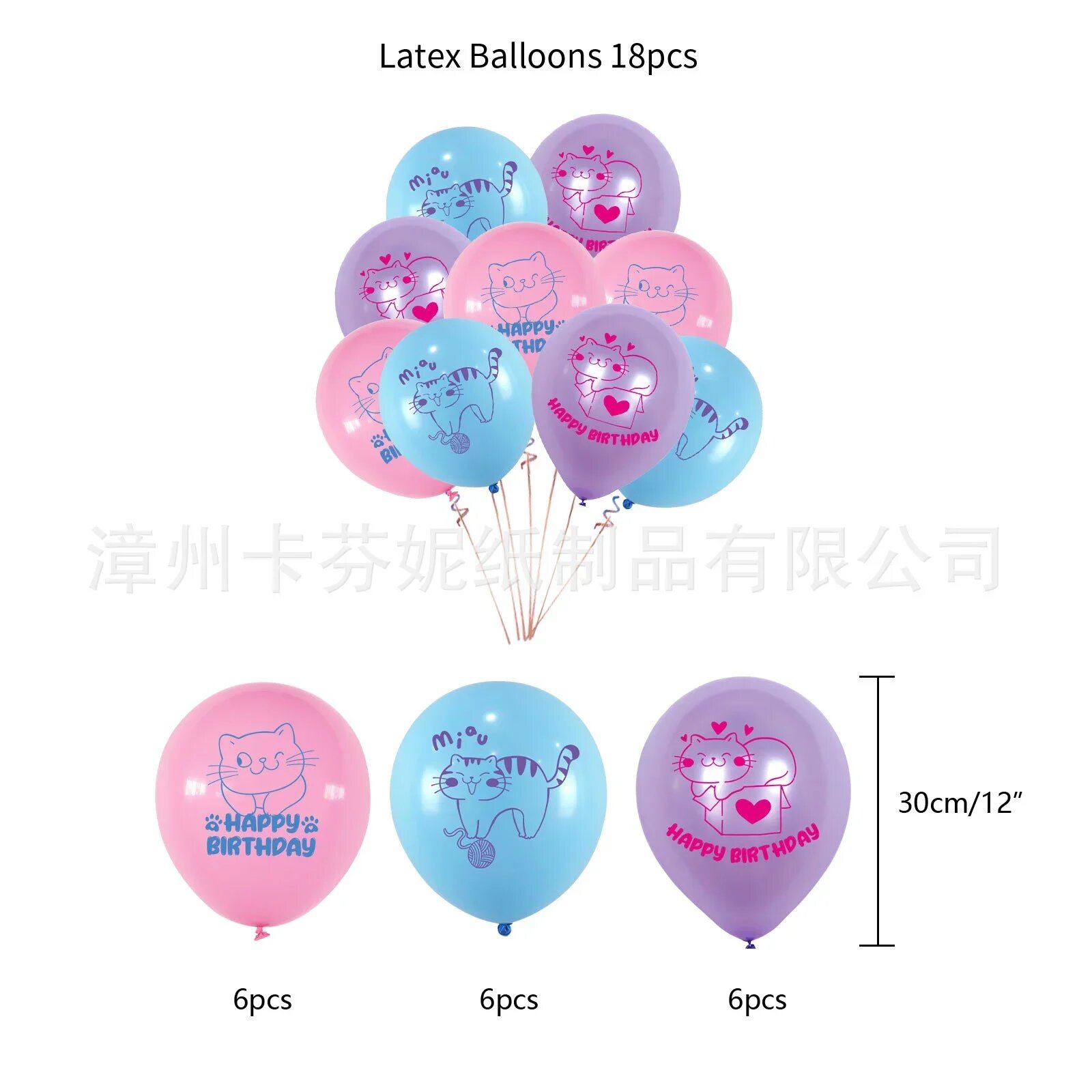 Набор для вечеринки с котятами 18pc balloons